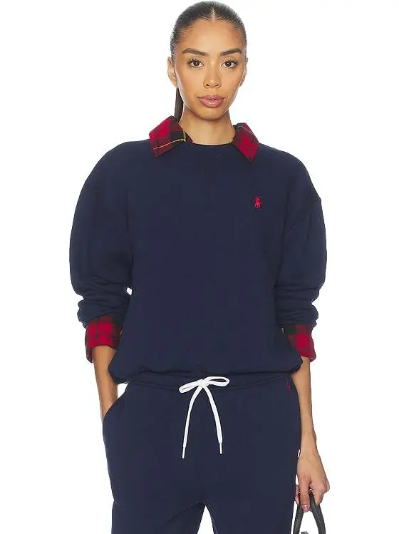 Polo Ralph Lauren Arctic Fleece Knit Long Sleeve Crew Neck Sweatshirt - Cruise Navy