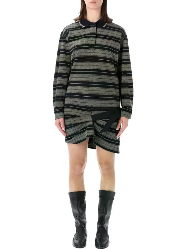 MARANT ETOILE Isea Polo Mini Dress - Grey
