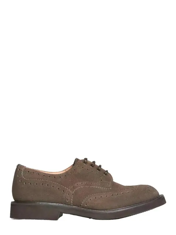 TRICKER'S Bourton Suede Derby Brogues - Brown