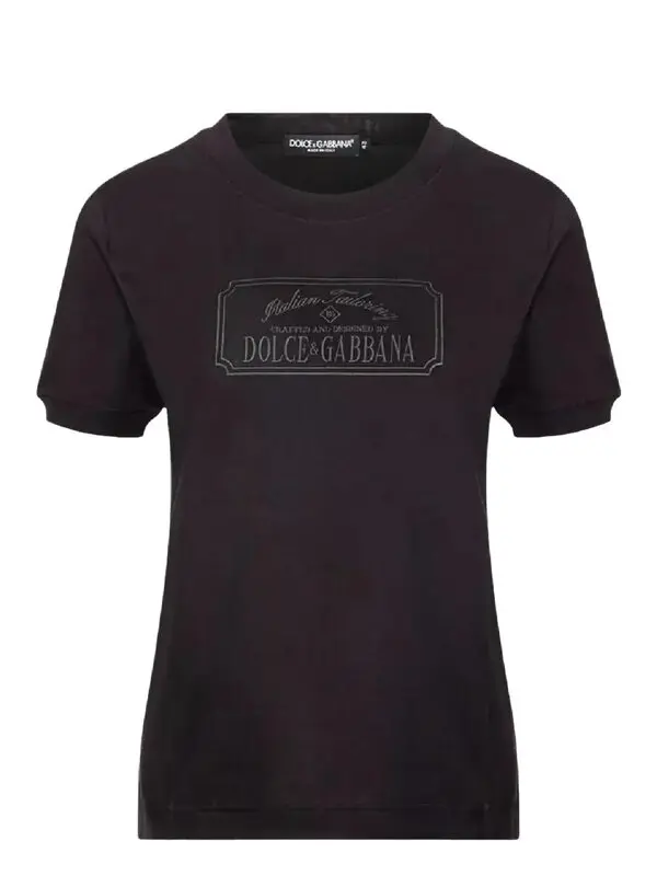 Dolce & Gabbana Logo-embroidered T-shirt - Black