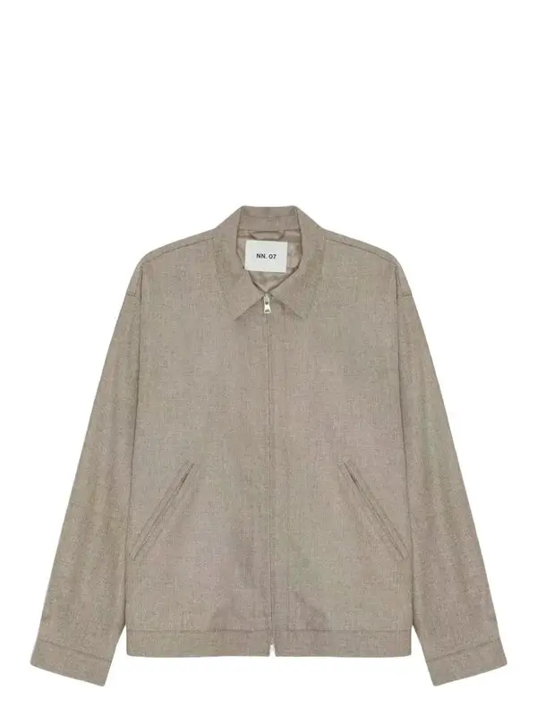 Nn07 Petrus Zip Collar Jacket - Neutrals