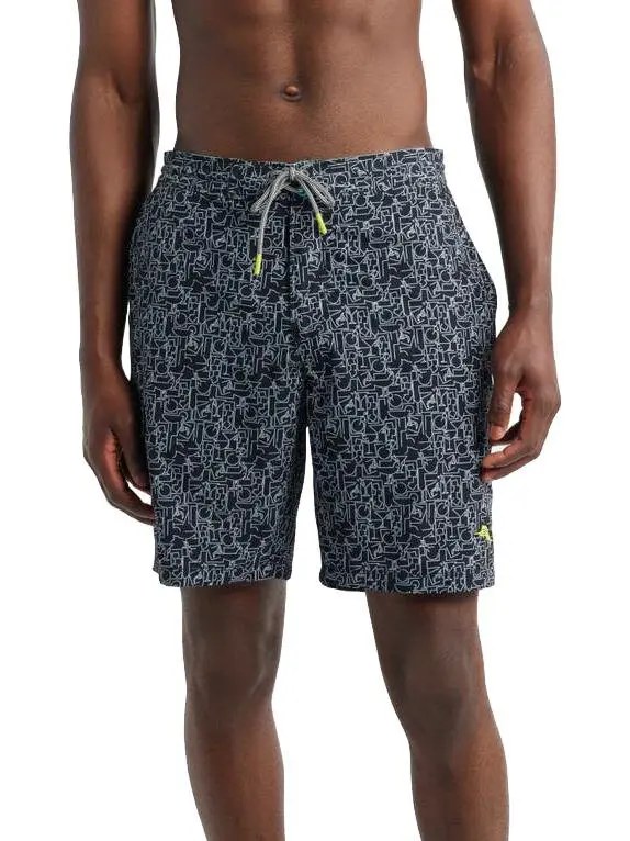 Tommy Bahama Printed Board Shorts - Black