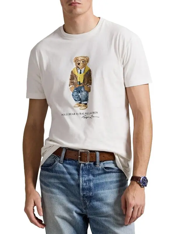 Polo Ralph Lauren Classic Fit Polo Bear Cotton Graphic T-shirt - Nevis/hudson Valley Bear