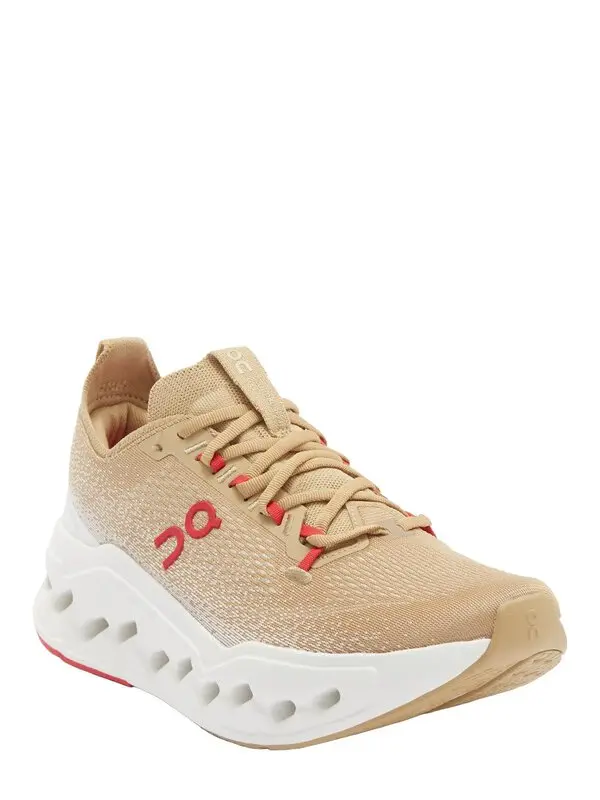 On Cloudsurfer Max Running Sneakers - Chai/ivory