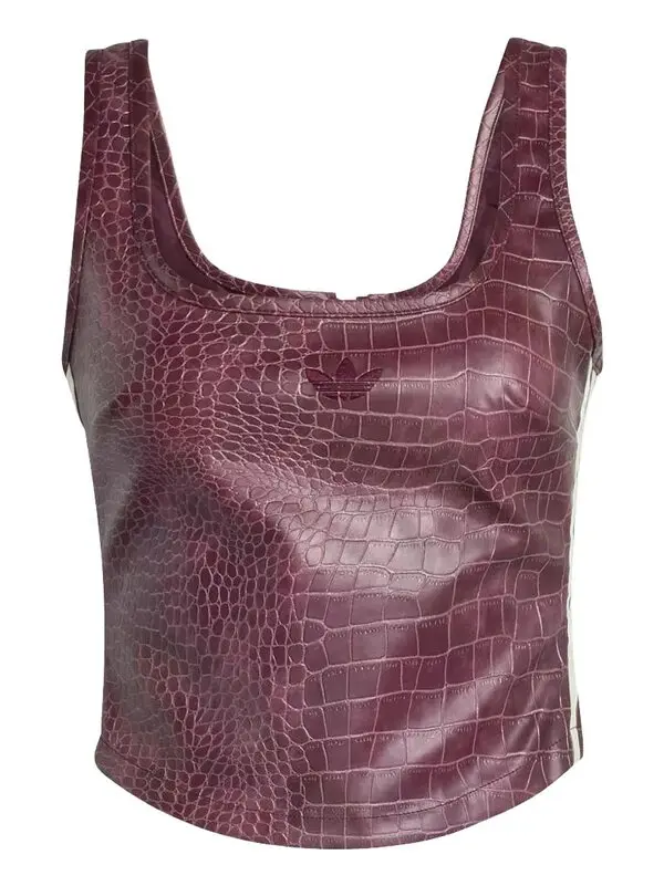 Adidas Crocodile-effect Corset - Red