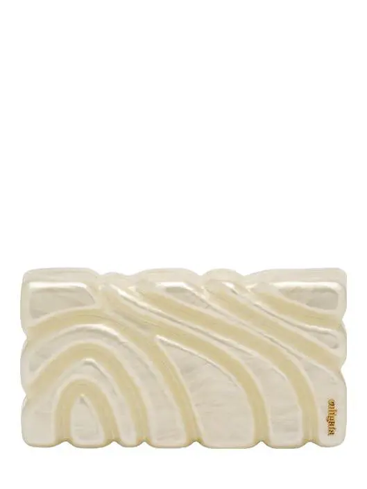 Cult Gaia Aura Box Clutch - Ivory