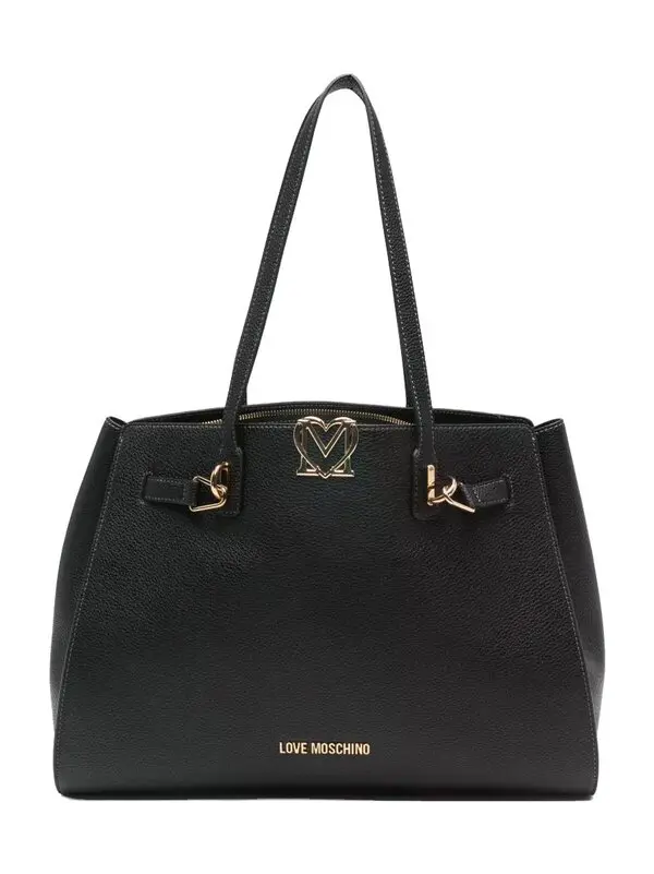 Moschino Logo Detail Tote - Black