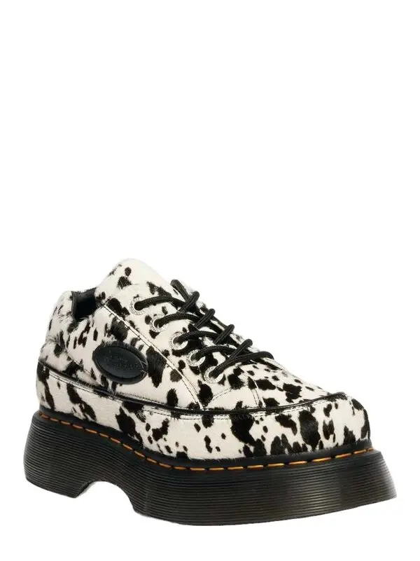 Dr. Martens Buzz 5-eye Dalmatian Leather Shoes - Cream
