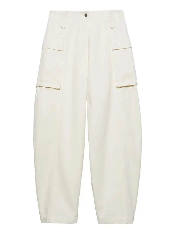 Max & Co. Cotton Cargo Trousers - White