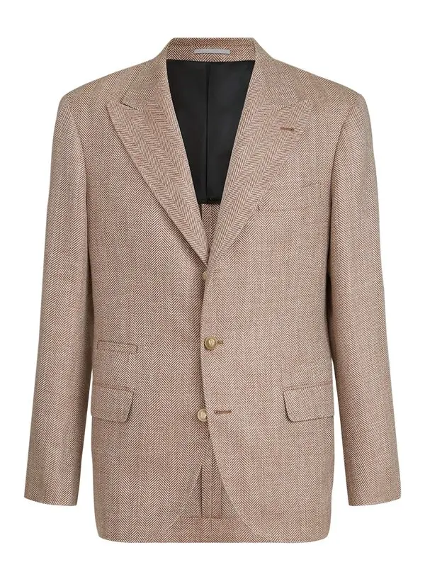 Brunello Cucinelli Single-breasted Blazer - Orange