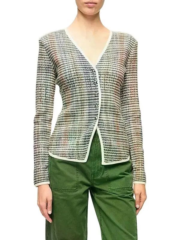 Veronica Beard Nadialine V-neck Jacket - Blue