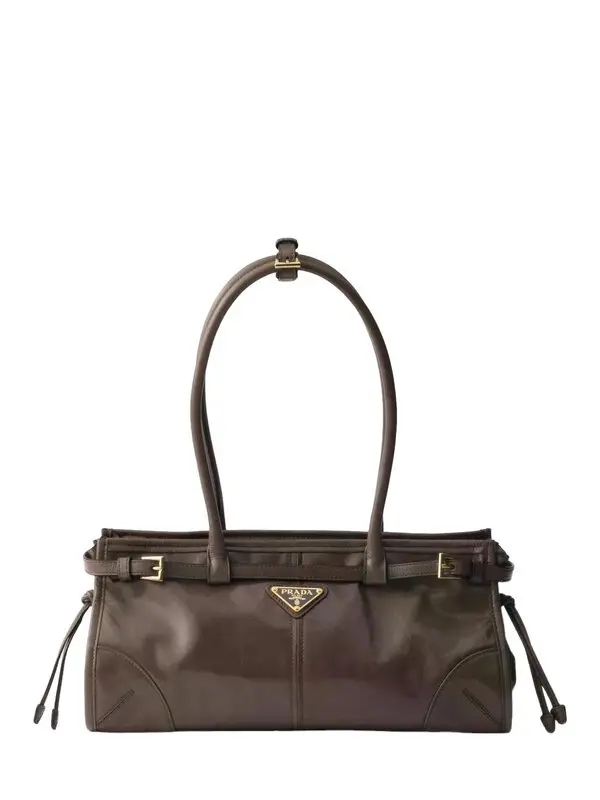 Prada Medium Bonnie Leather Tote Bag - Brown