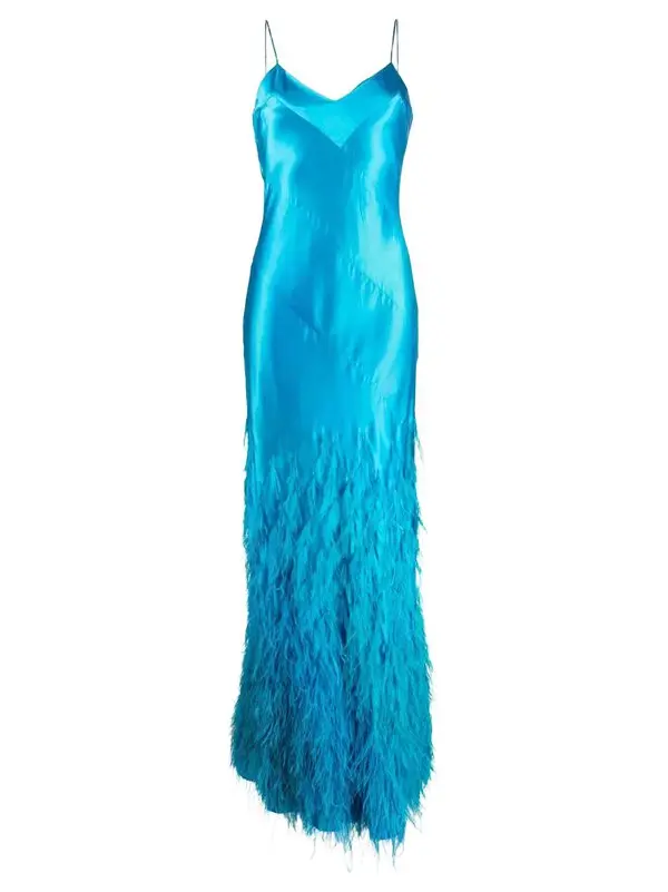 Cult Gaia Hansal Silk Gown - Blue