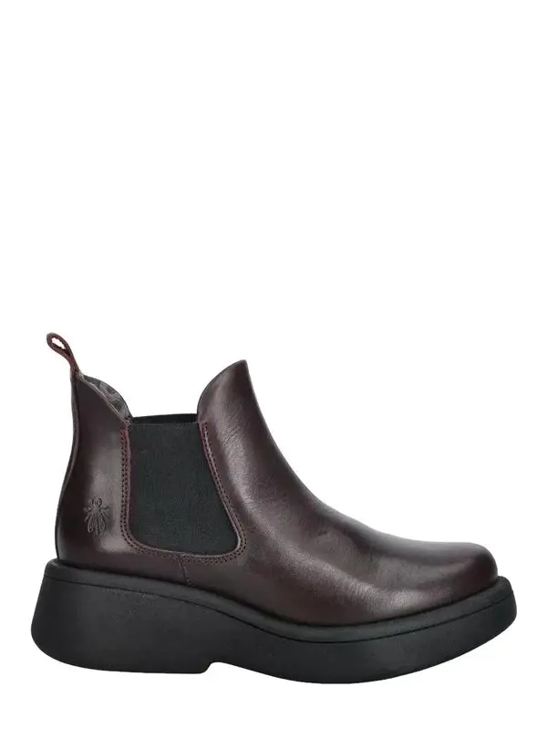 Fly London Pull-on Style Chelsea Boots - Red