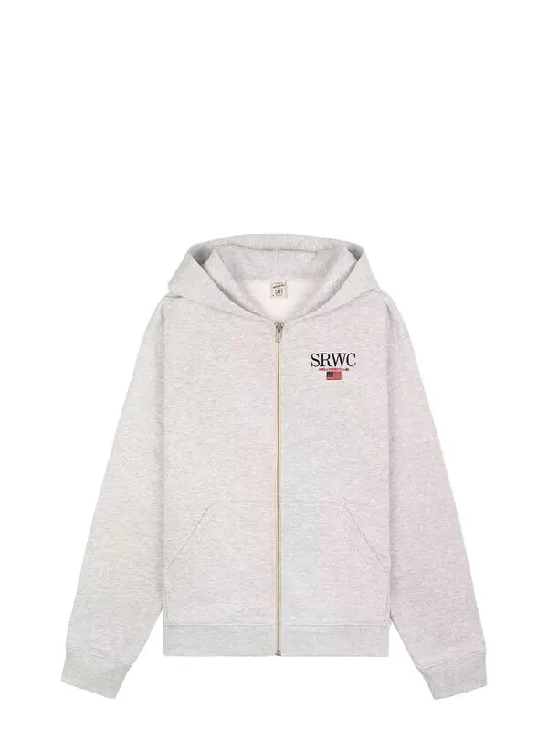 SPORTY & RICH Zip-up Hoodie - Grey