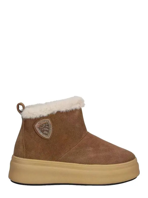 BLAUER. Emery02 Emblem Trim Boots - Brown