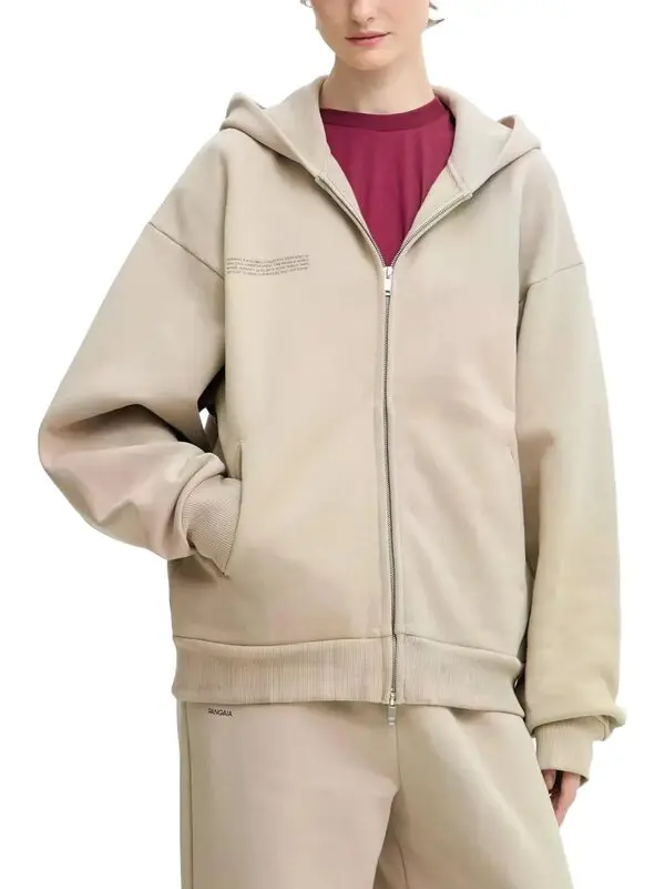 PANGAIA Logo-detail Hoodie - Neutrals