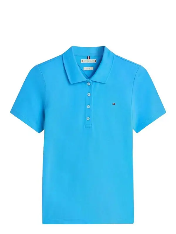 Tommy Hilfiger Buttoned Polo Top - Blue