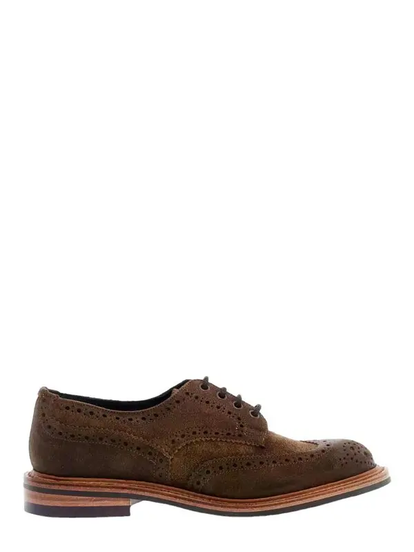 TRICKER'S Bourton Suede Derby Shoes - Brown