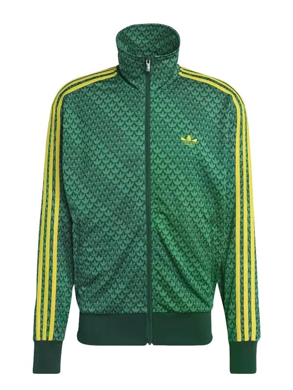 Adidas Firebird Printed Zipped Sweatshirt - Green