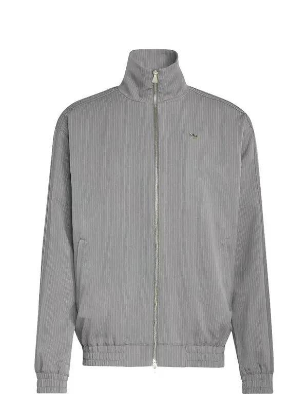Adidas Pinstripe Zip Sweatshirt - Grey