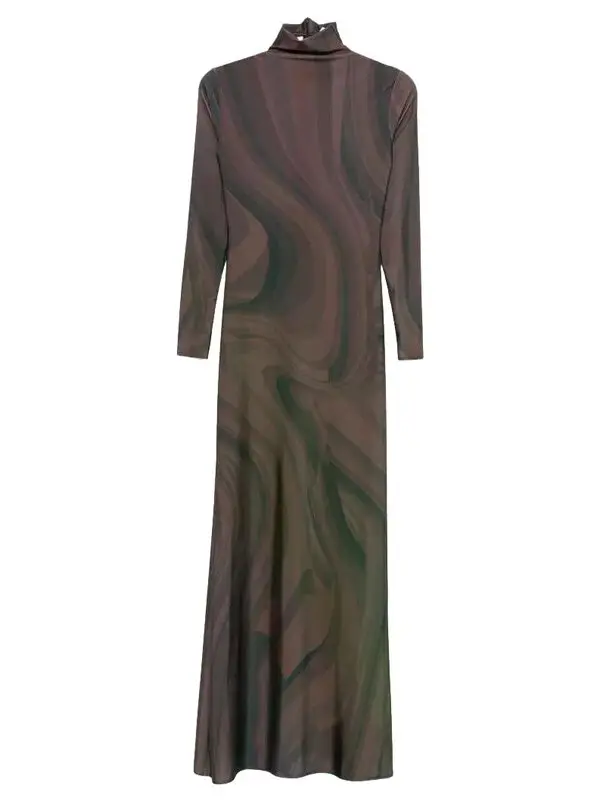 ATU BODY COUTURE Printed Maxi Dress - Brown