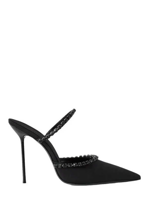 Paris Texas Lidia Crystal-embellished Mules - Black
