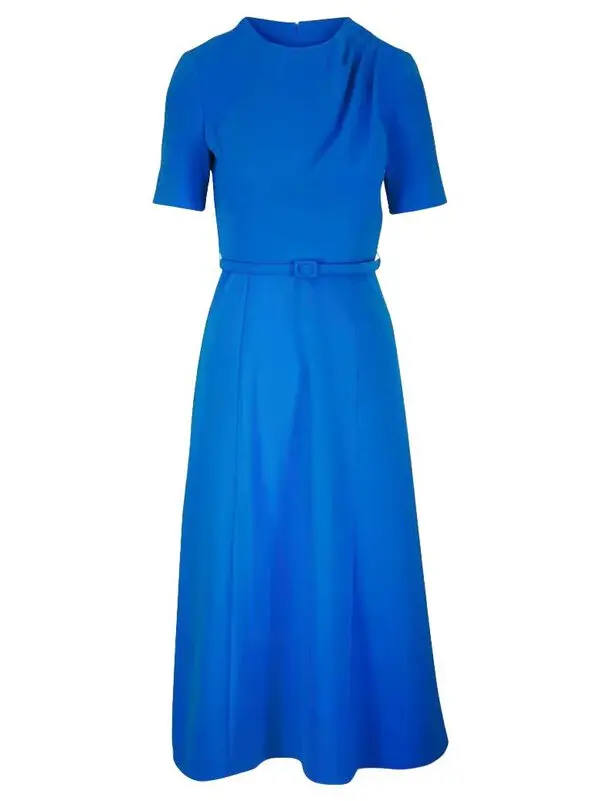 Carolina Herrera Belted Draped Dress - Blue