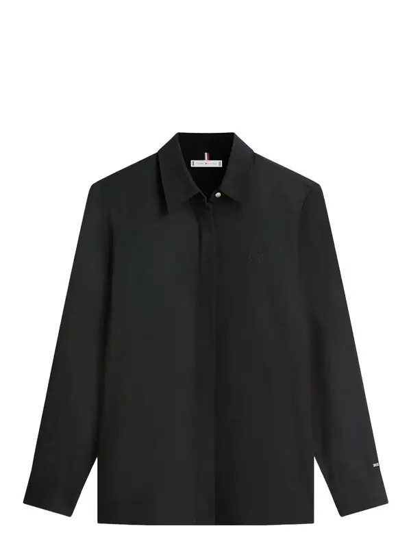 Tommy Hilfiger Collared Long-sleeve Shirt - Black