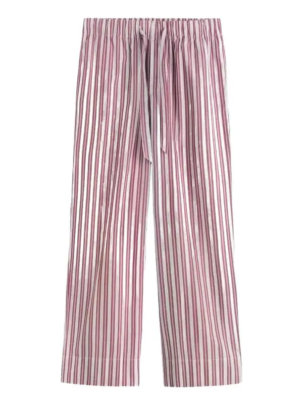 TEKLA Striped Pajama Trousers - Red