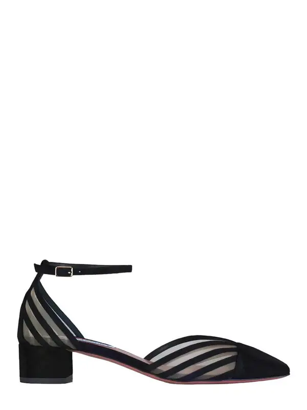 AQUAZZURA Alana Striped Pumps - Black