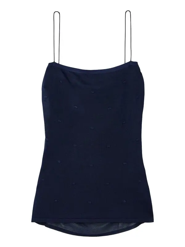 Jacquemus Plumetis Knitted Camisole - Blue