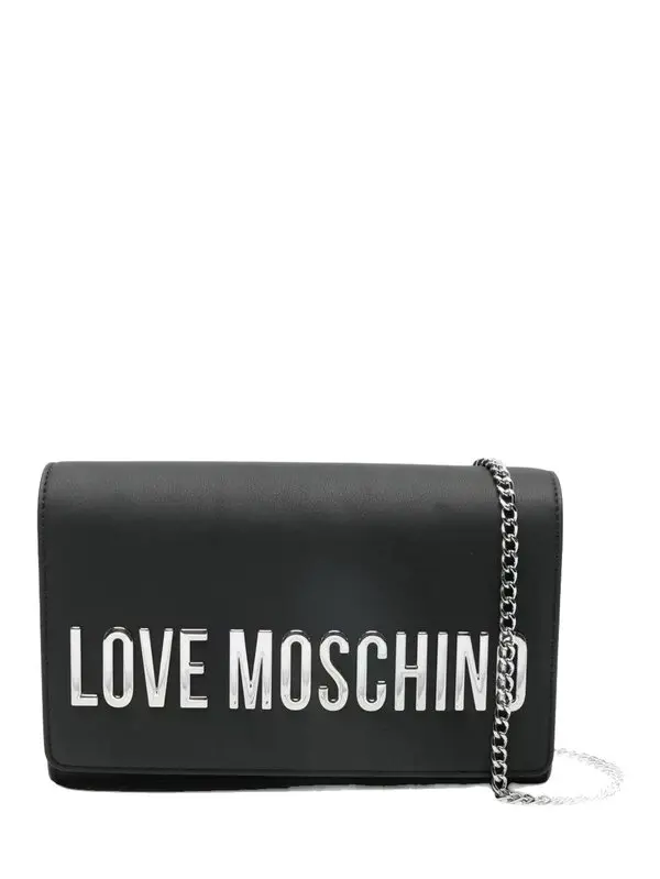 Moschino Logo-lettering Shoulder Bag - Black