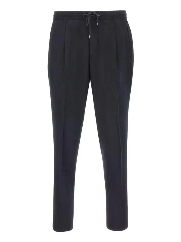 BRIGLIA 1949 Elasticated Drawstring Trousers - Black
