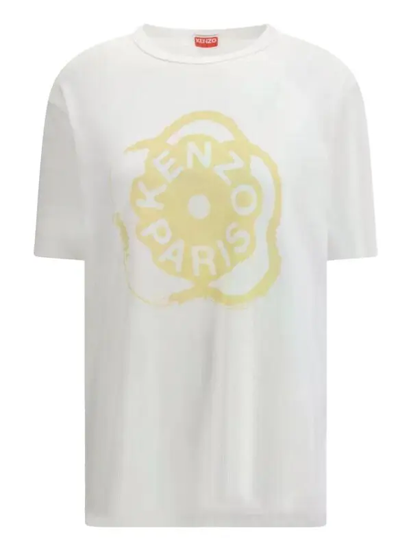 Kenzo Flower-graphic Loose-fit T-shirt - White