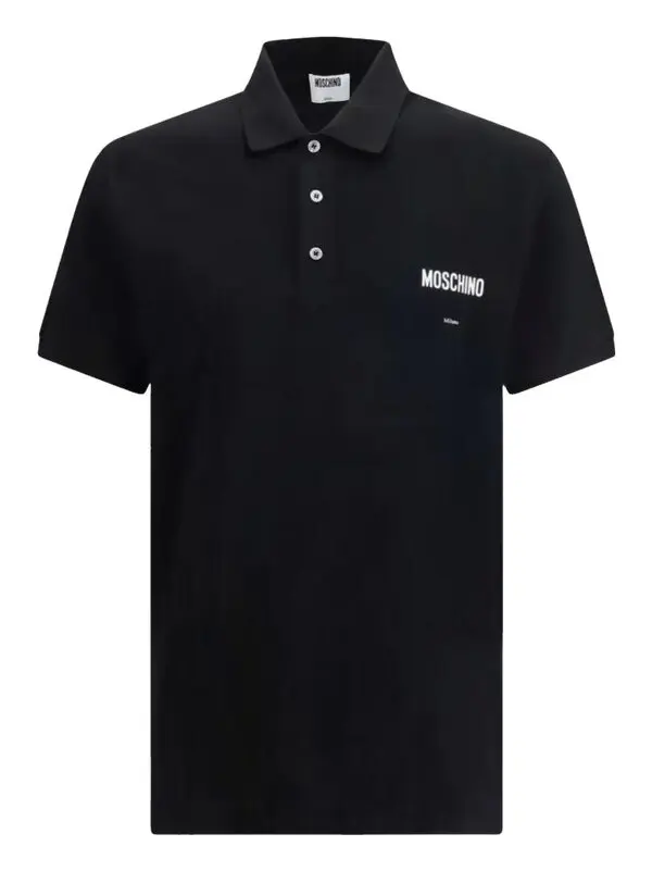 Moschino Logo-detail Polo Shirt - Black