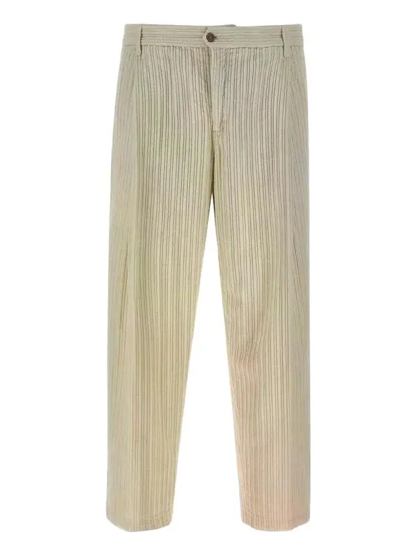 BRIGLIA 1949 Manhattans Ribbed Trousers - Neutrals