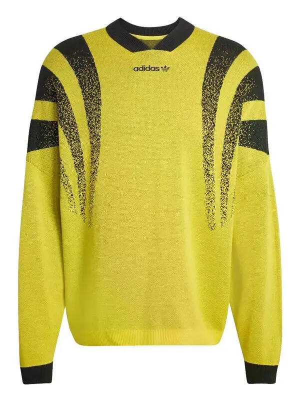 Adidas Santiago Stripes Crew-neck Sweater - Yellow