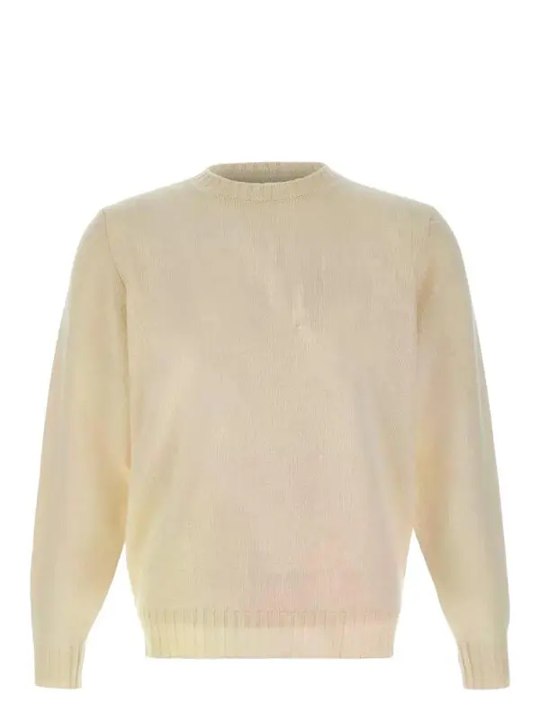 FILIPPO DE LAURENTIIS Crew-neck Ribbed Sweater - Neutrals