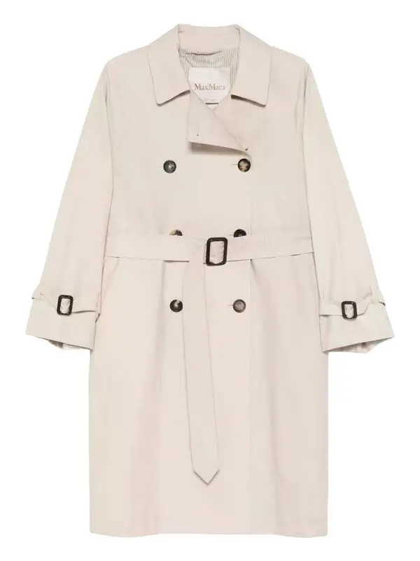 Max Mara Belted Double-breasted Coat - Neutrals