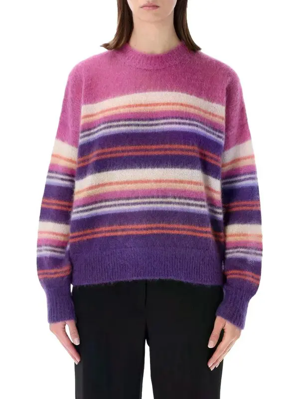 MARANT ETOILE Striped Sweater - Purple