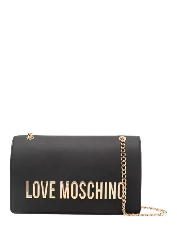 Moschino Logo-lettering Shoulder Bag - Black