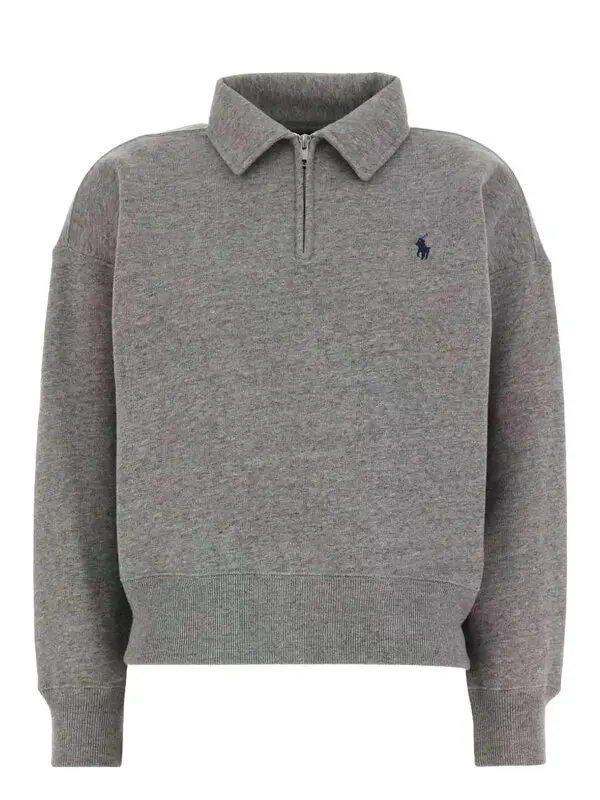 Polo Ralph Lauren Zip Polo Shirt - Grey