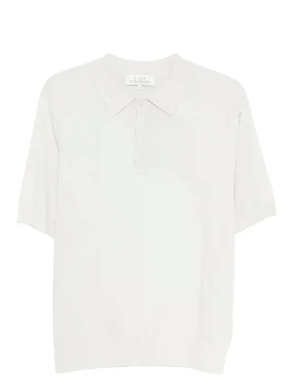 Studio Nicholson Arieta Buttoned Polo Shirt - Neutrals