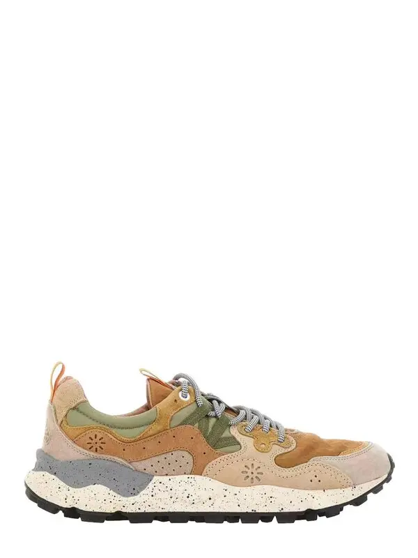 FLOWER MOUNTAIN Panelled Sneakers - Brown