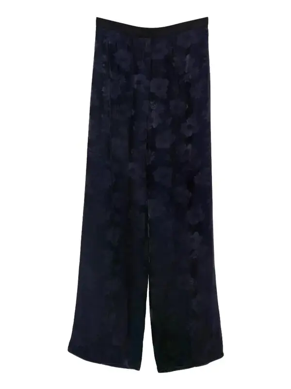 FORTE_FORTE Floral-jacquard Trousers - Blue