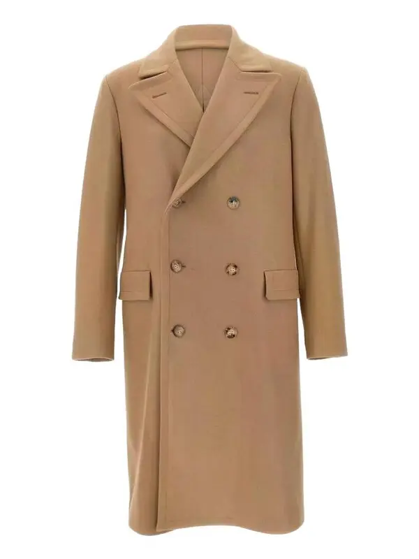 Boglioli Double-breasted Peak-lapel Coat - Neutrals