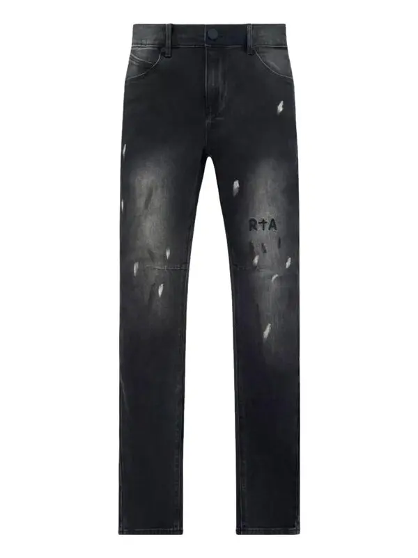 RtA Bryant Paint-splatter Jeans - Black