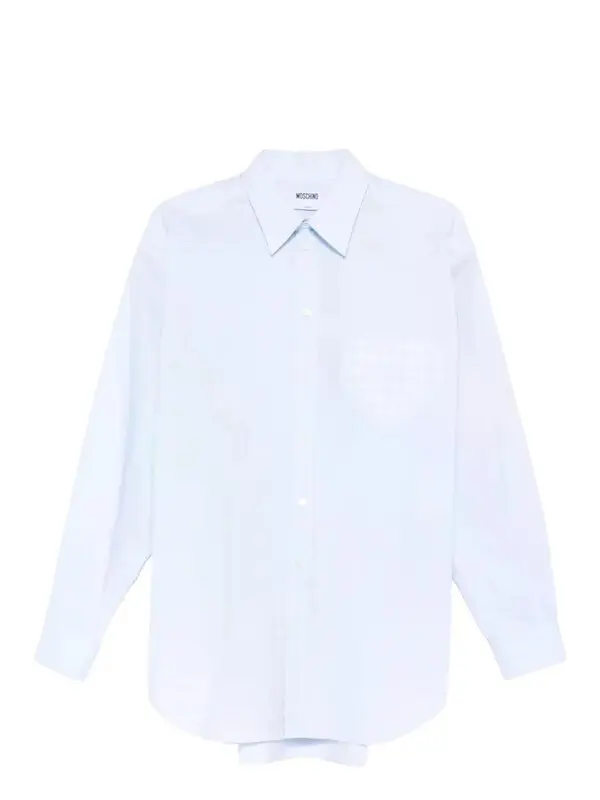 Moschino Heart Checked Shirt - Blue
