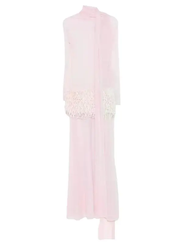 ATU BODY COUTURE Feather Scarf Maxi Dress - Pink